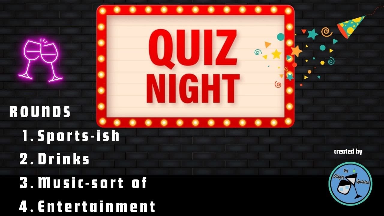 Ultimate Fun Virtual Quiz | 4 rounds | Sports-ish, drinks, music-sort ...