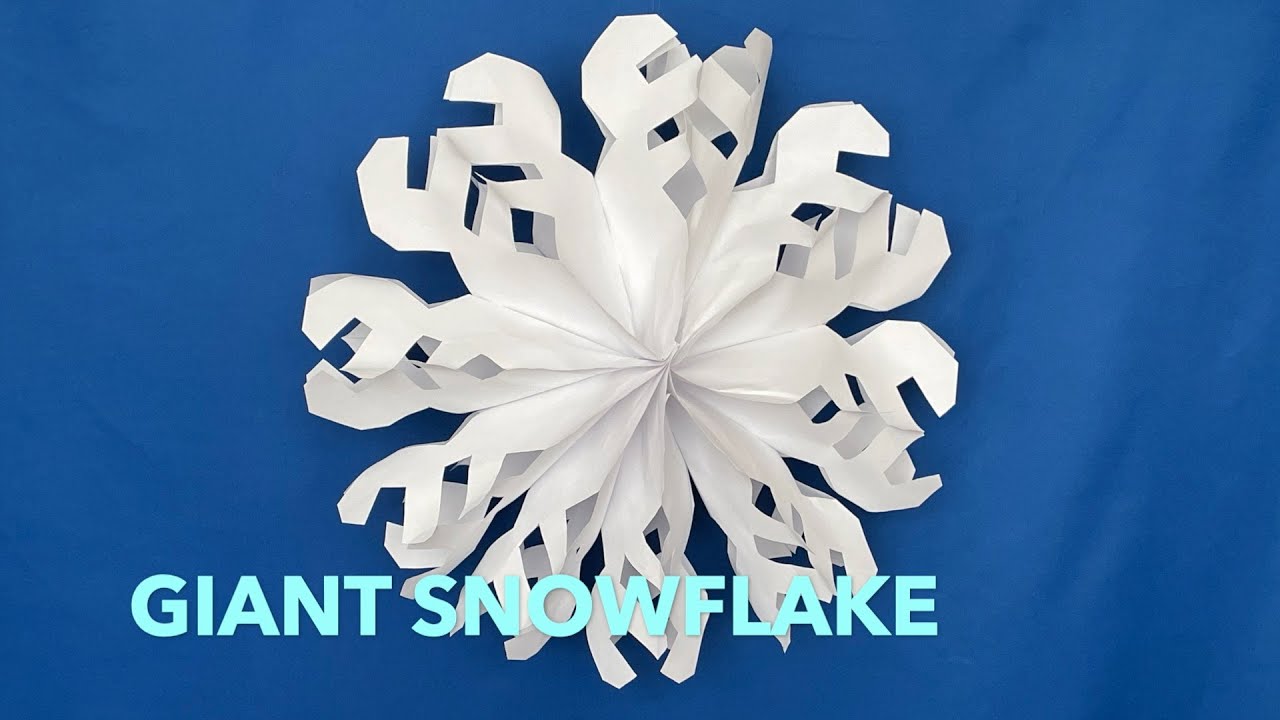 Giant Paper Snowflake - YouTube