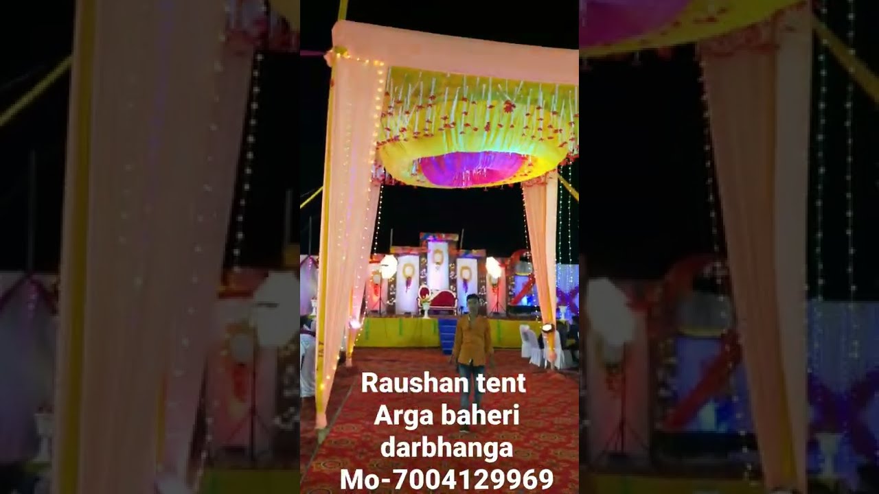 wedding party | sadi pandal| open pandal #raushantentarga - YouTube
