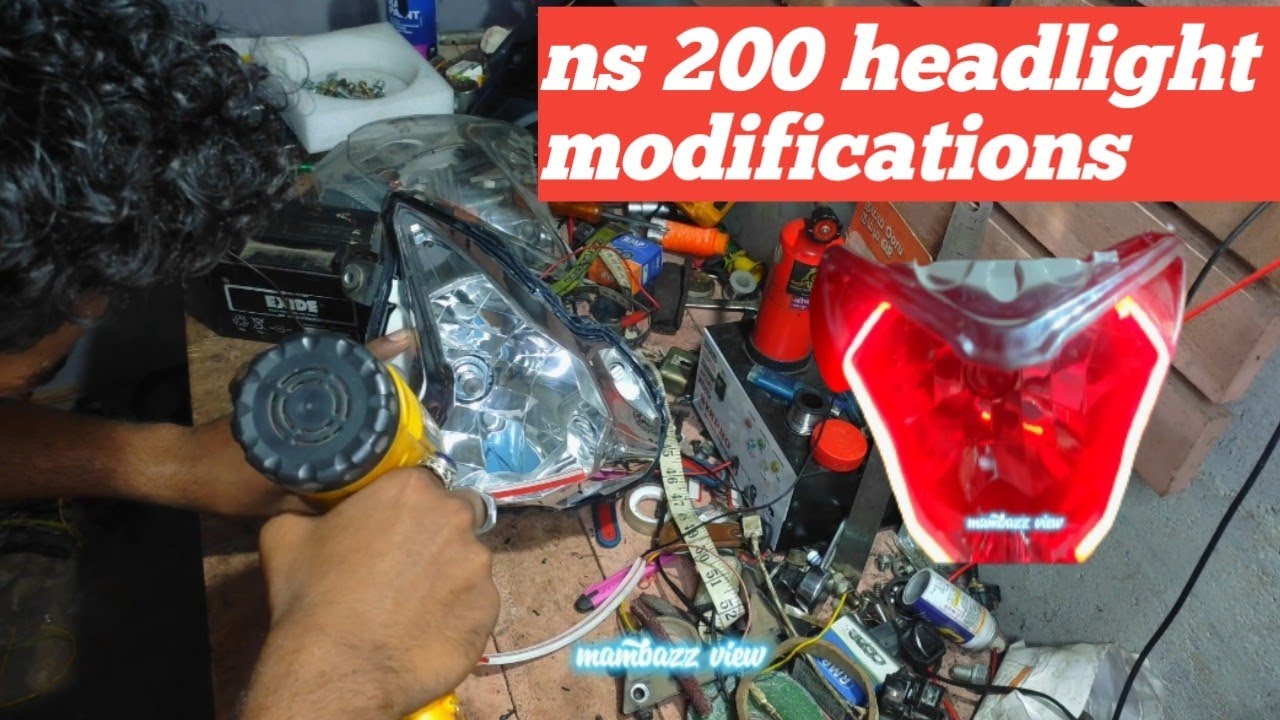 Ns 200 fully modified | headlight modified|drl fitting on ns 200| # ...
