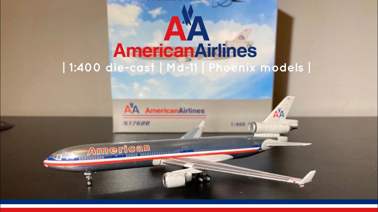 Unboxing a 1:400 die cast American Airlines md-11 (Chrome/ retro livery ...