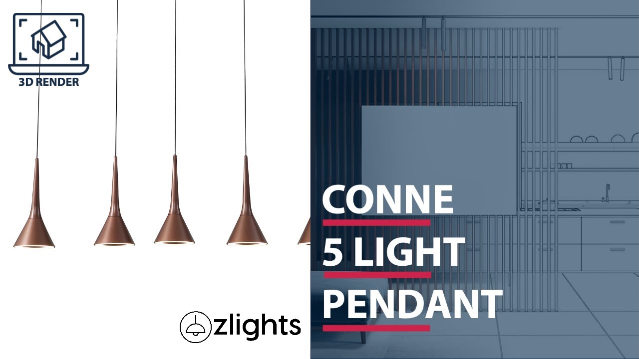 Conne 5 Light Linear | Bespoke Lighting Design | 3D Visualisation ...