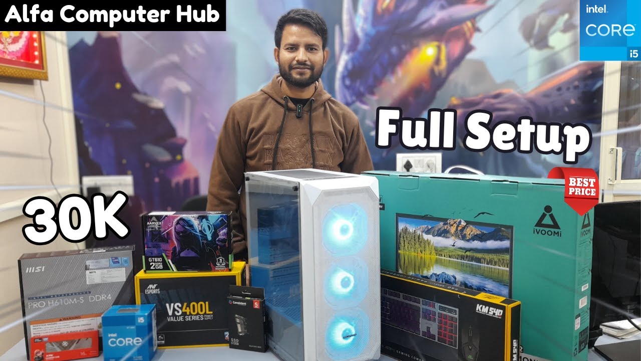 30,000/- Rs Budget Gaming PC Build With i5 12400F ⚡ Full Setup With All ...