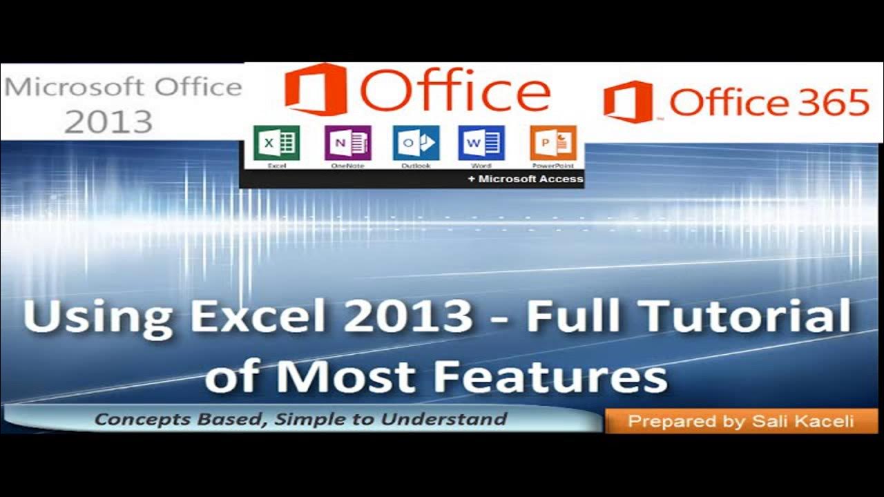 Excel 2016 tutorial for beginners by Sali Kaceli - YouTube
