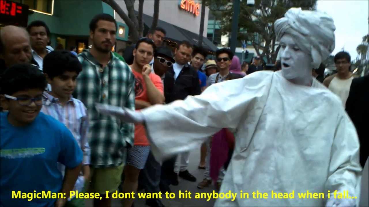 Magic Guy Floats in Public - The Amazing Levitation by Special Head ...