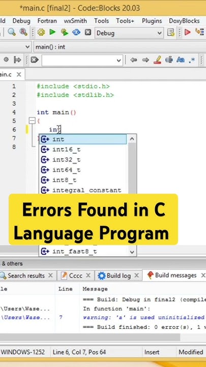 Errors Found In C Program Codingtutorial Coding Clanguage 