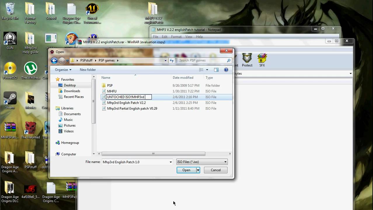 Mhp3rd Tutorial english patch - YouTube