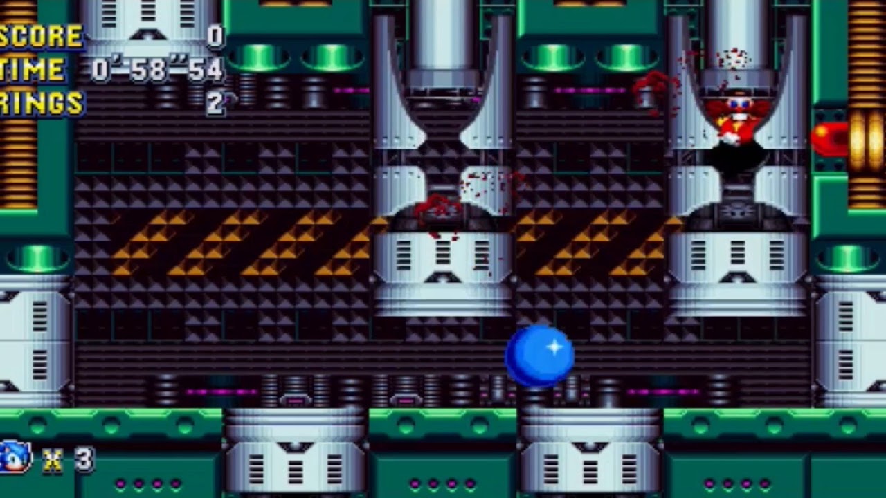 Sonic Mania Metallic Madness Eggman Boss Fight with Sonic Adventure ...