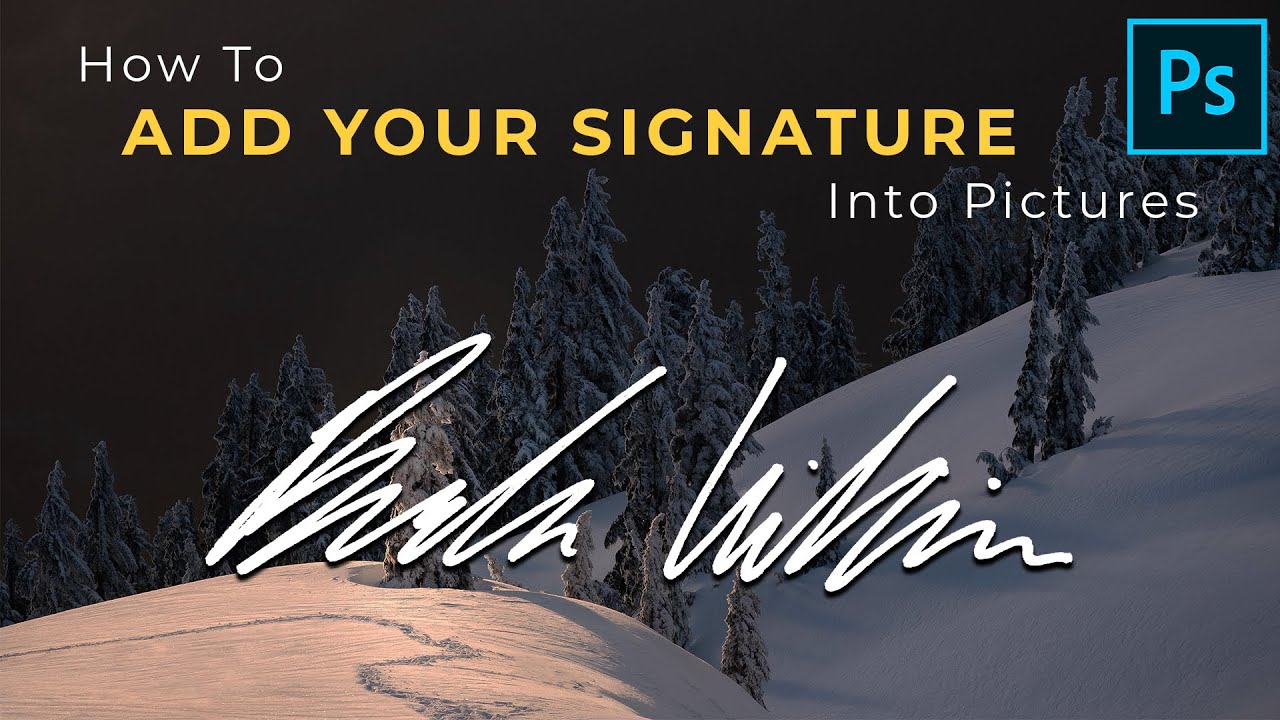 How To Turn Your Signature Into A Custom Watermark In Photoshop - YouTube