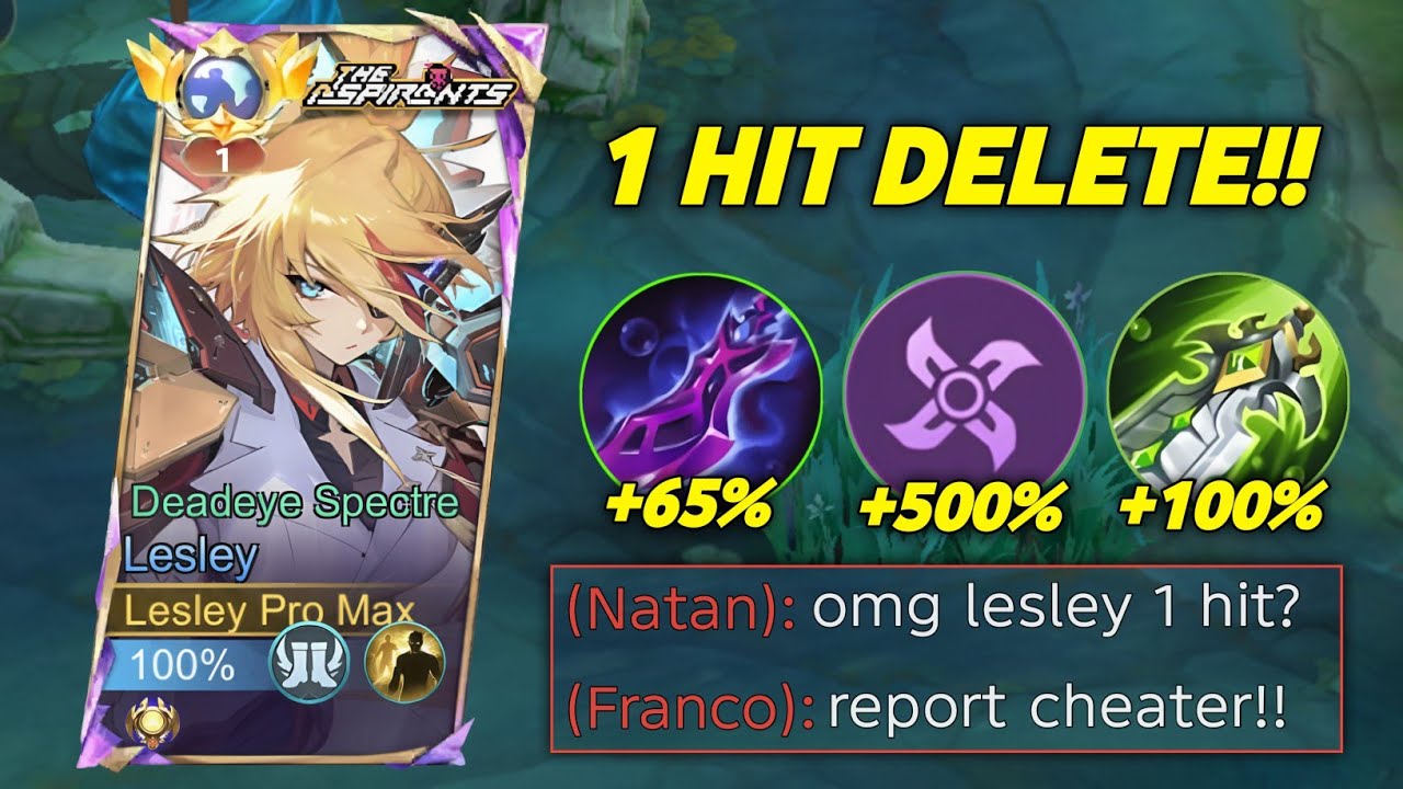 LESLEY NEW UPDATED FULL DAMAGE 1 HIT BUILD!!🔥 100% BROKEN!! ( MUST TRY! ) LESLEY BUILD TOP ...