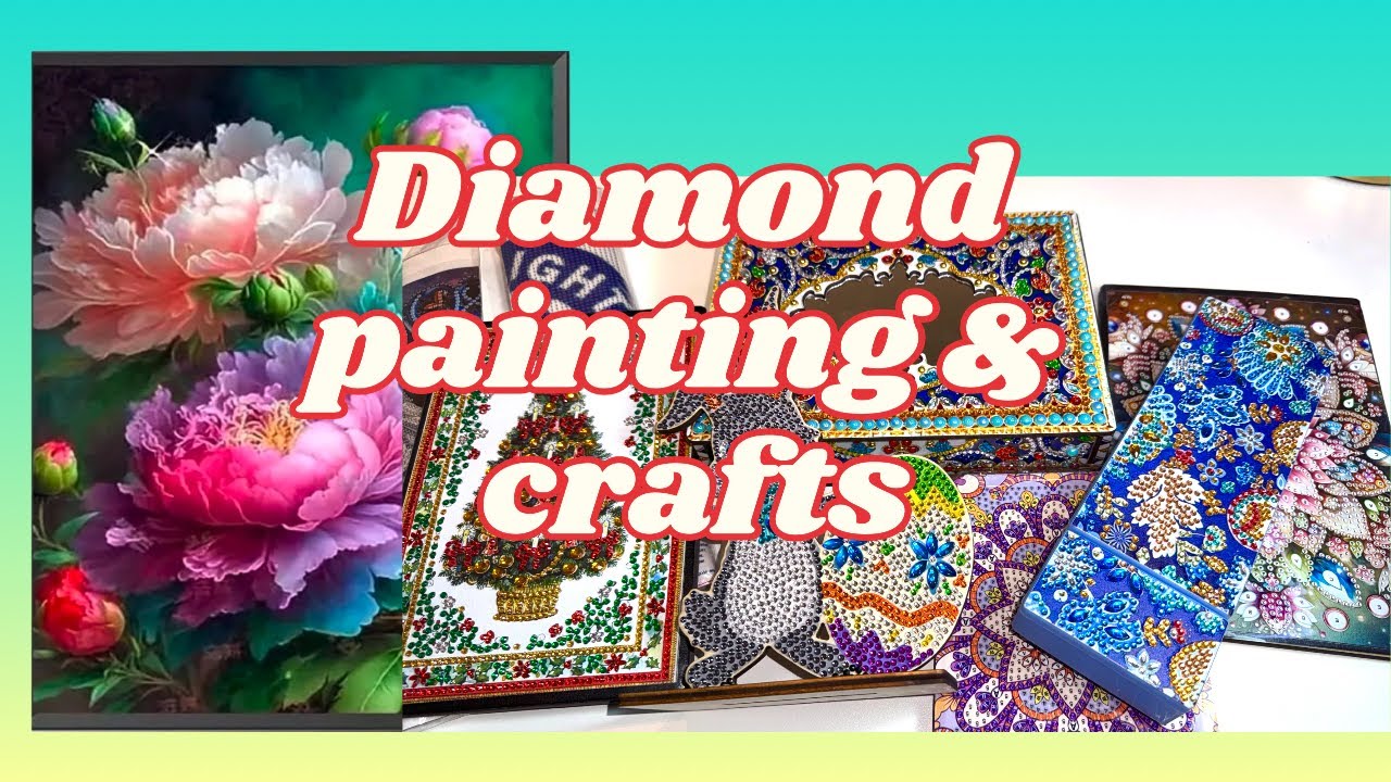 Diamond painting crafts - YouTube