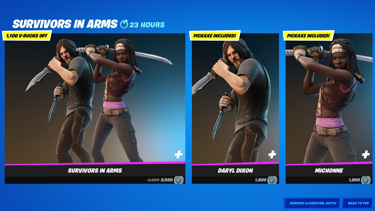 NEW Daryl Dixon and Michonne Skin in Fortnite Battle Royale! - YouTube