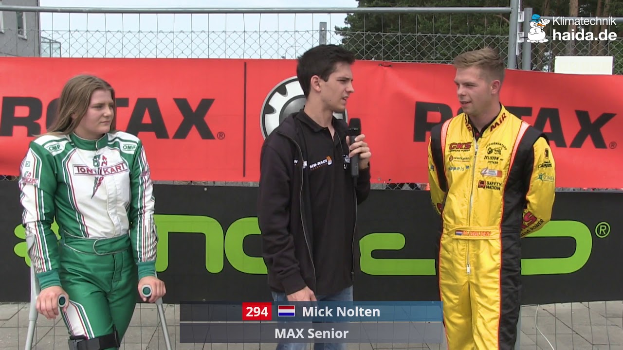 Rotax Euro Trophy Kristianstad Interview 232 Mathilda Olsson & 294 Mick ...