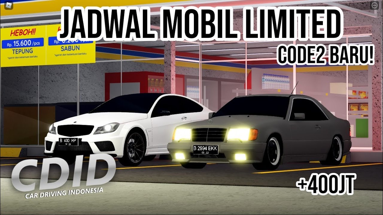 JADWAL RILIS MOBIL LIMITED + CODE BARU - Car Driving Indonesia Roblox ...