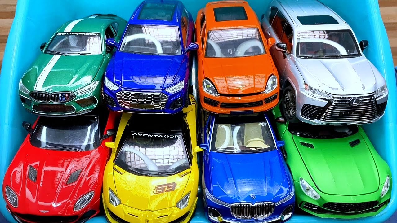 Box Full of Model Cars -Mazda Mx5, Koenigesgg Jesko, Lamborghini Scv12 ...