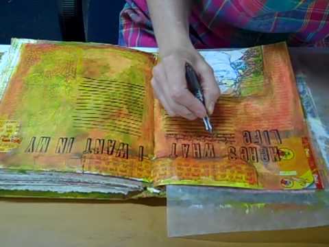 Traci Bunkers Creates a Visual Journal Page - YouTube