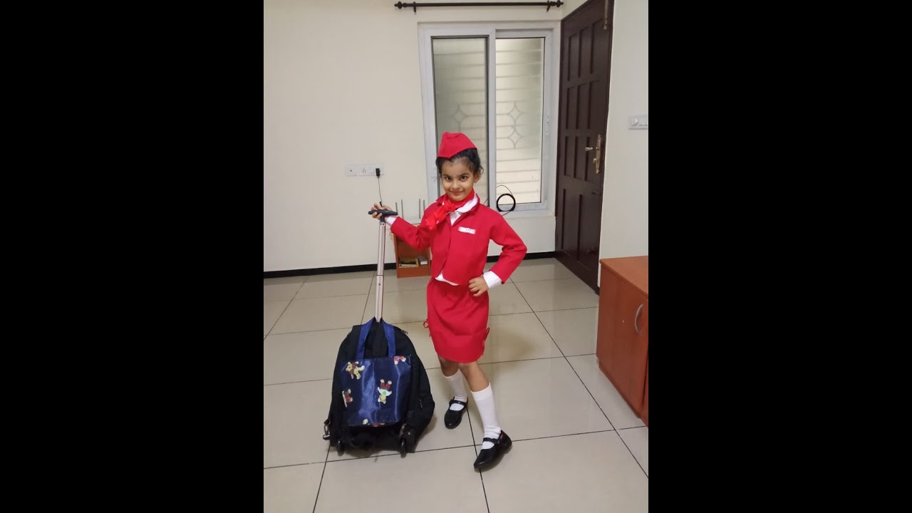 Fancy Dress Competition "Air Hostess" by Anita - YouTube