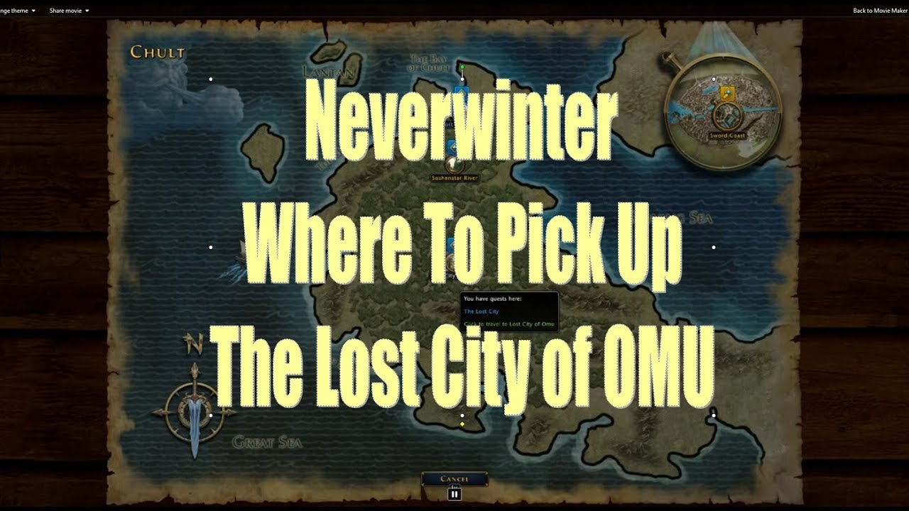 Neverwinter Where or How to Get The Quest or Start the Lost City of OMU ...