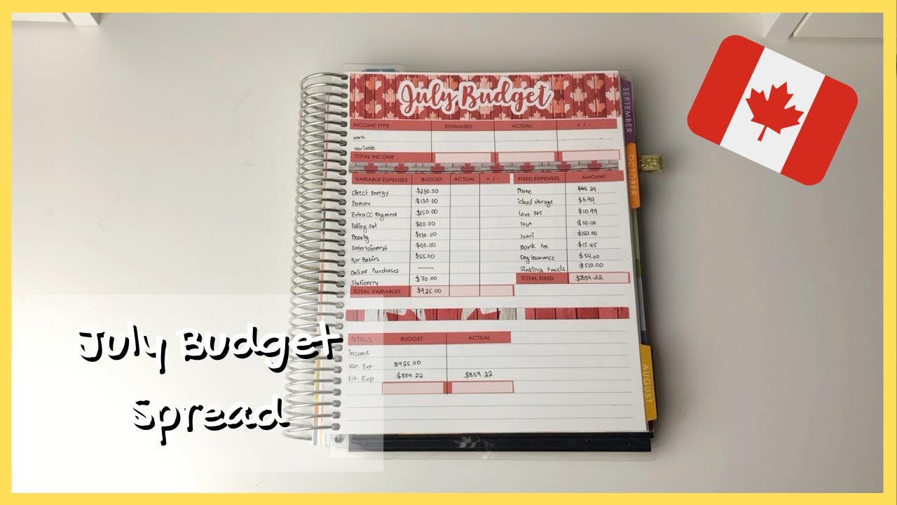 July Budget Spread || Budget with Syl - YouTube
