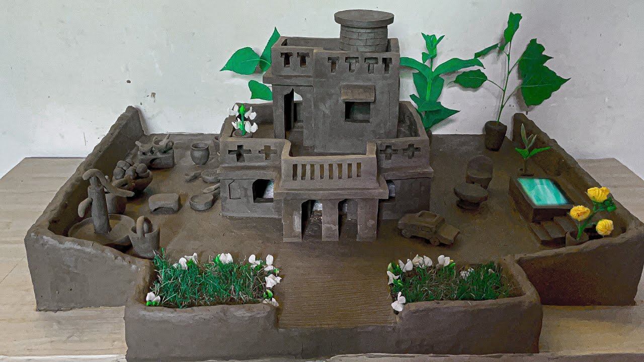 How to build miniature clay house | clay ideas | easy clay house | DIY ...