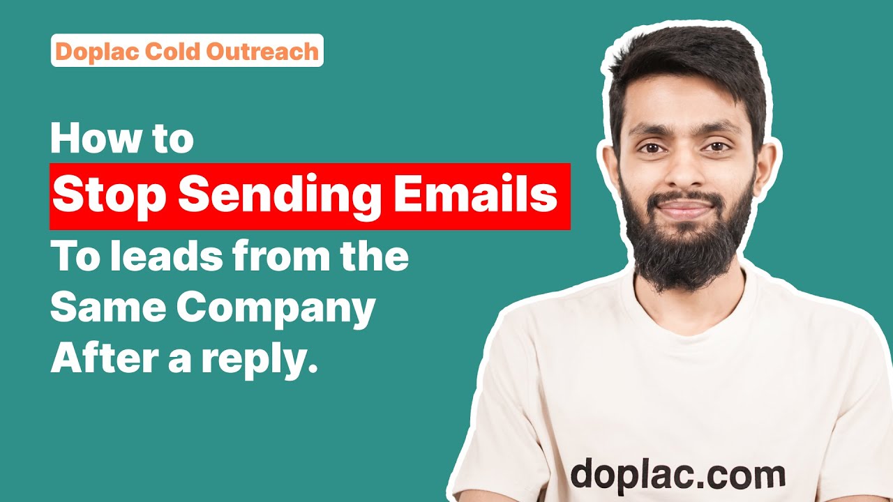 How to stop sending emails to leads from the same company after a reply ...
