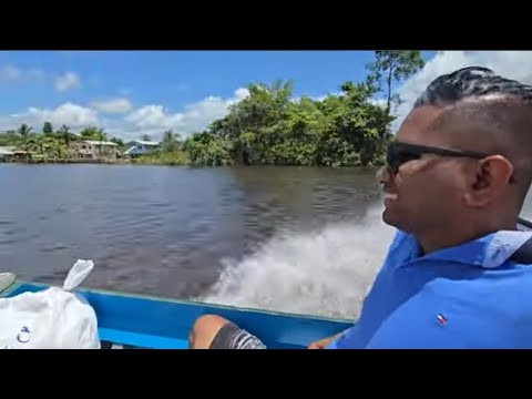 Pomeroon River Boat ride deepest river in Guyana - YouTube