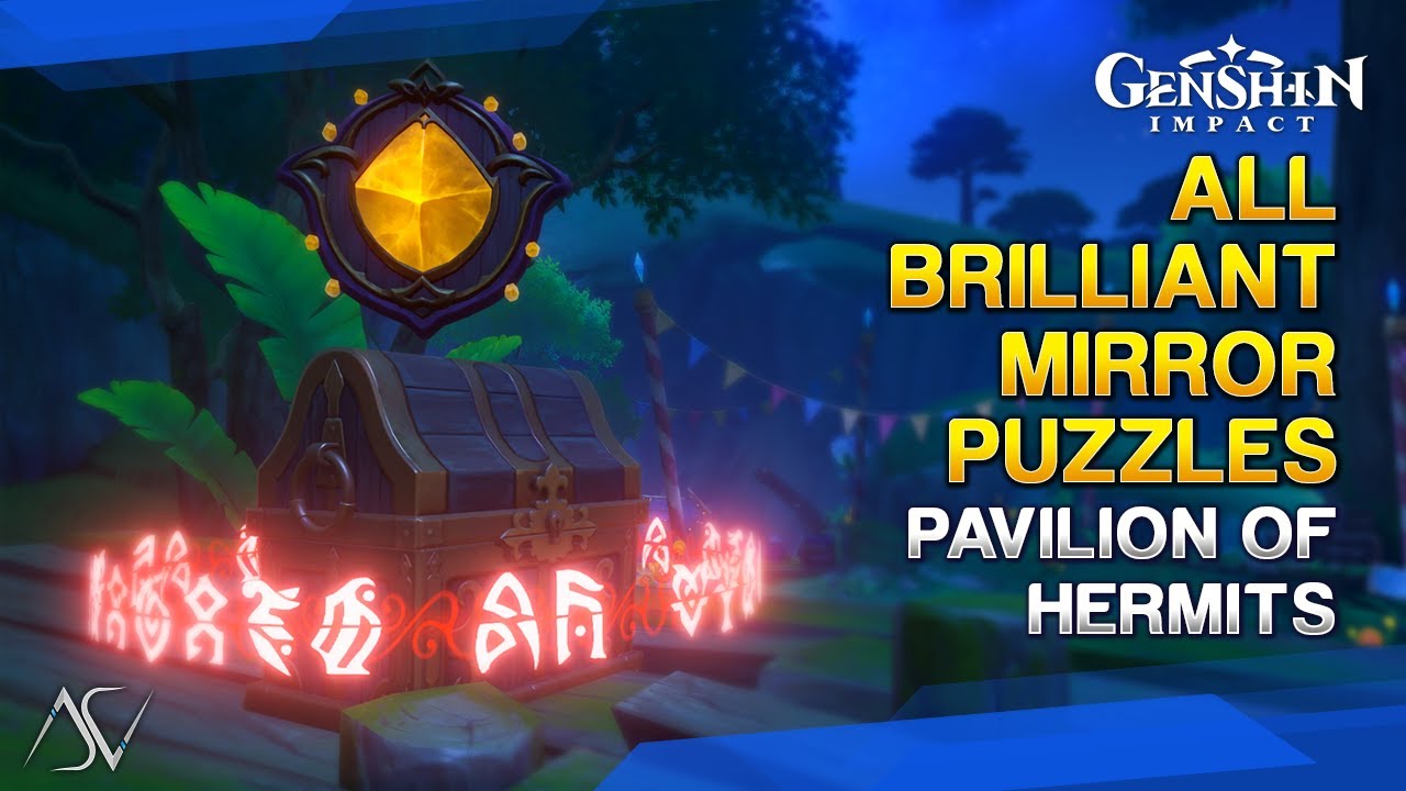 All Brilliant Mirror Puzzles - Pavilion of Hermits | Genshin Impact - YouTube