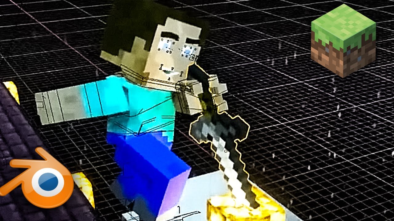 Iron Sword - Minecraft Animation in Blender (VOD) - YouTube