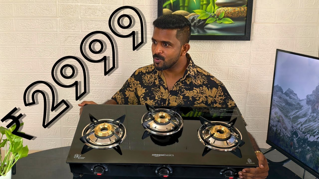 Glass Top 3-Burner Gas Stove Under ₹3K – Full Review!🔥| Amazon Basics ...