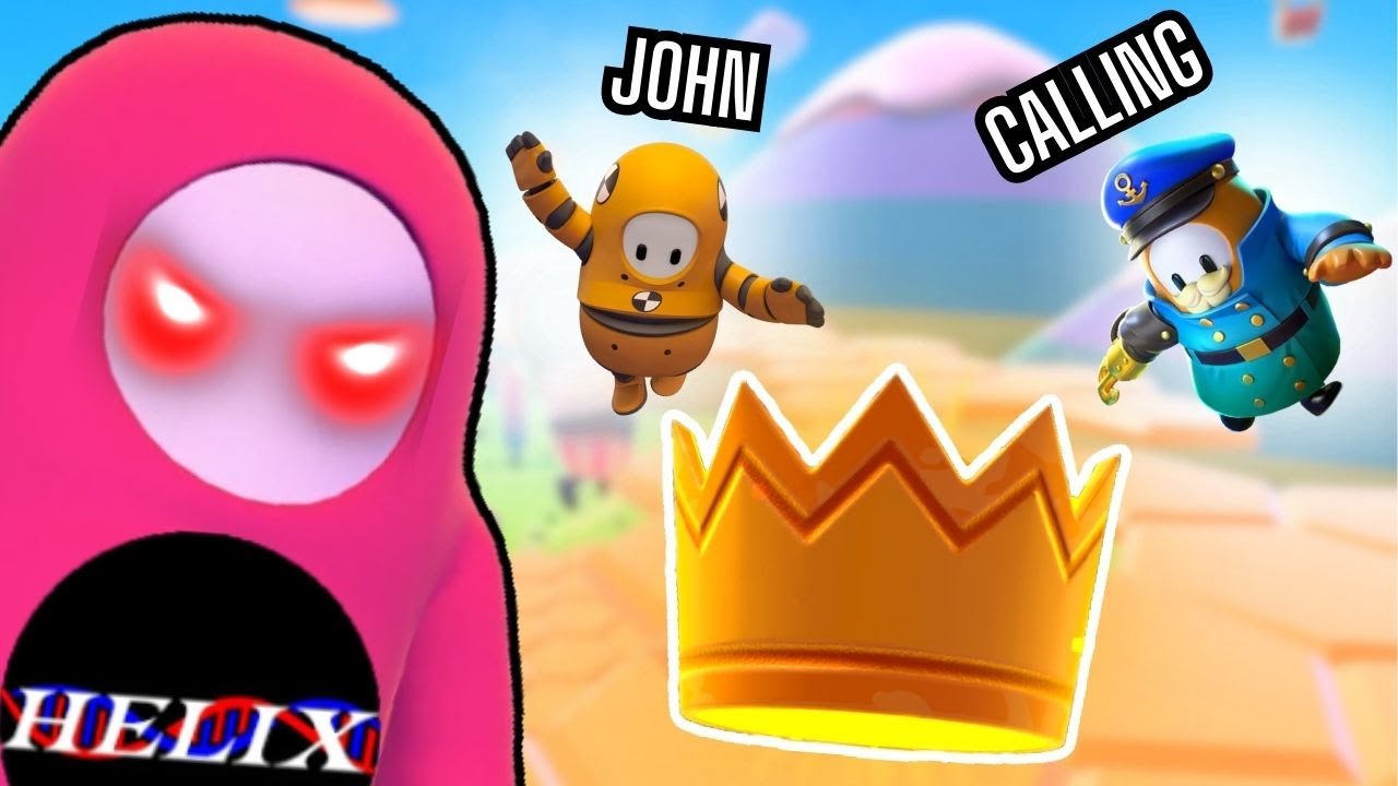 HELIX GETS HIS FIRST WIN IN FALL GUYS!!! - YouTube