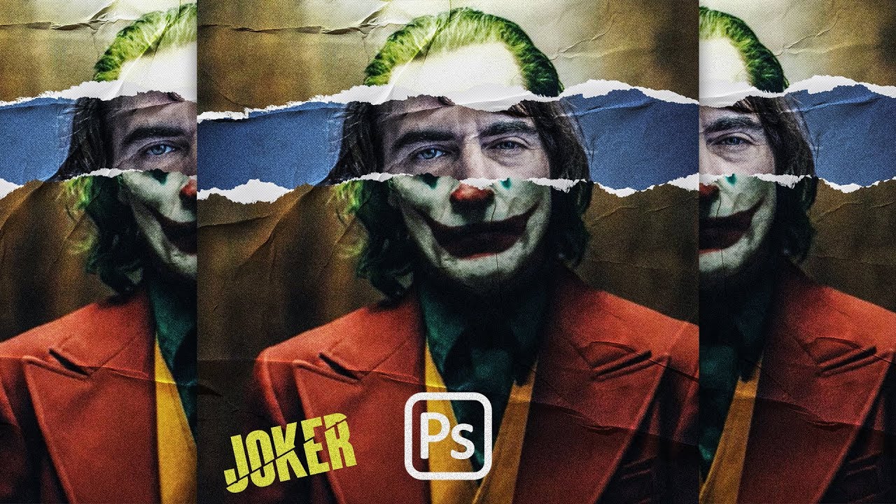 Photoshop Tutorial - Custom Poster Design "JOKER" Movie - YouTube