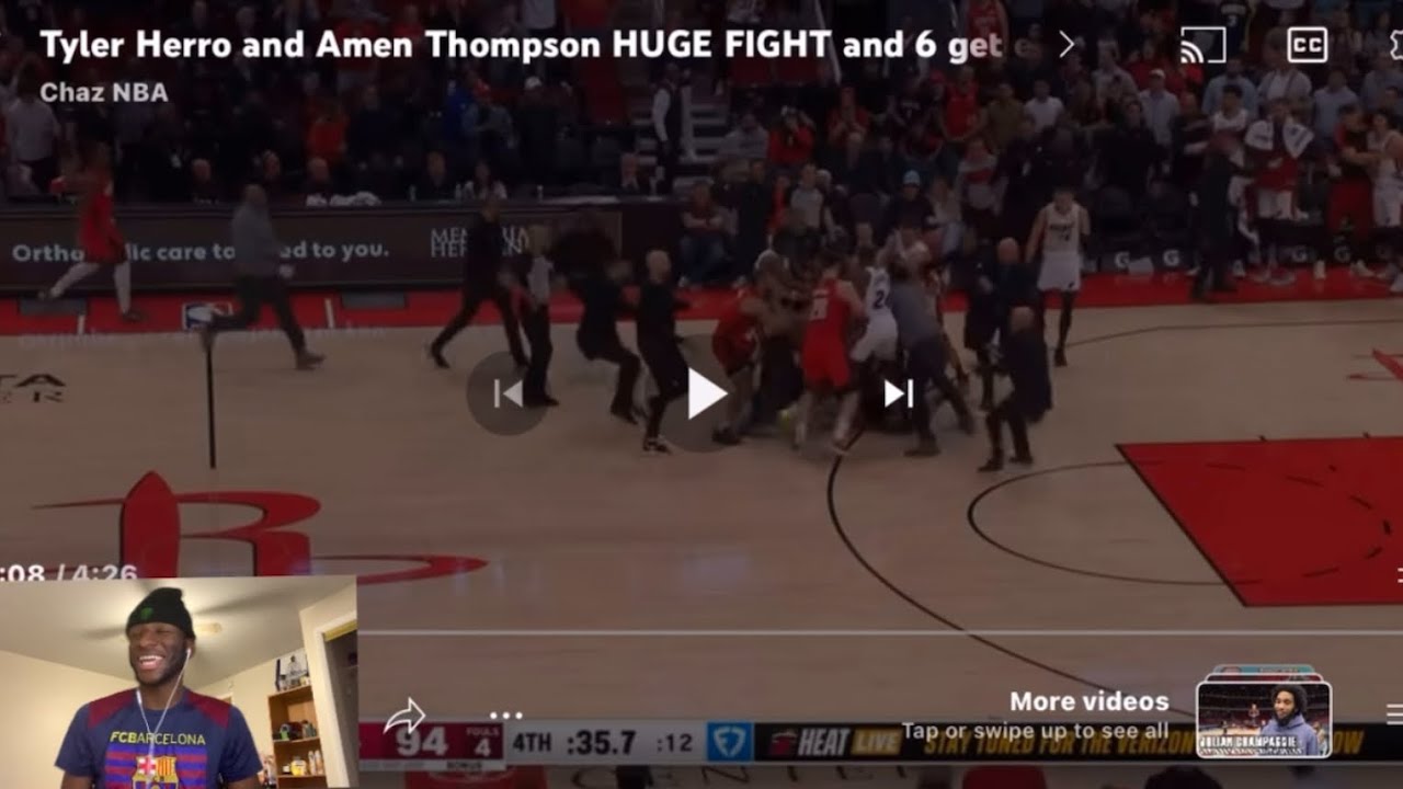 Jwill Reacts to Tyler hero vs amen Thompson Brawl🤯 - YouTube