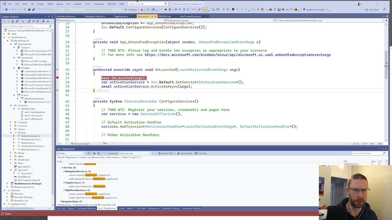 Reviewing the Template Studio WinUI output - YouTube
