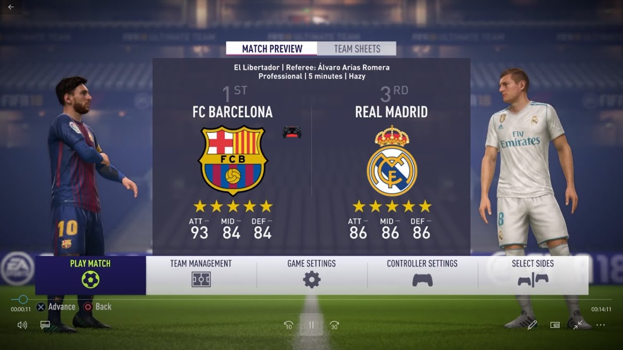 WHO WILL WIN??? FCB VS RMA I FIFA 18 #1 - YouTube