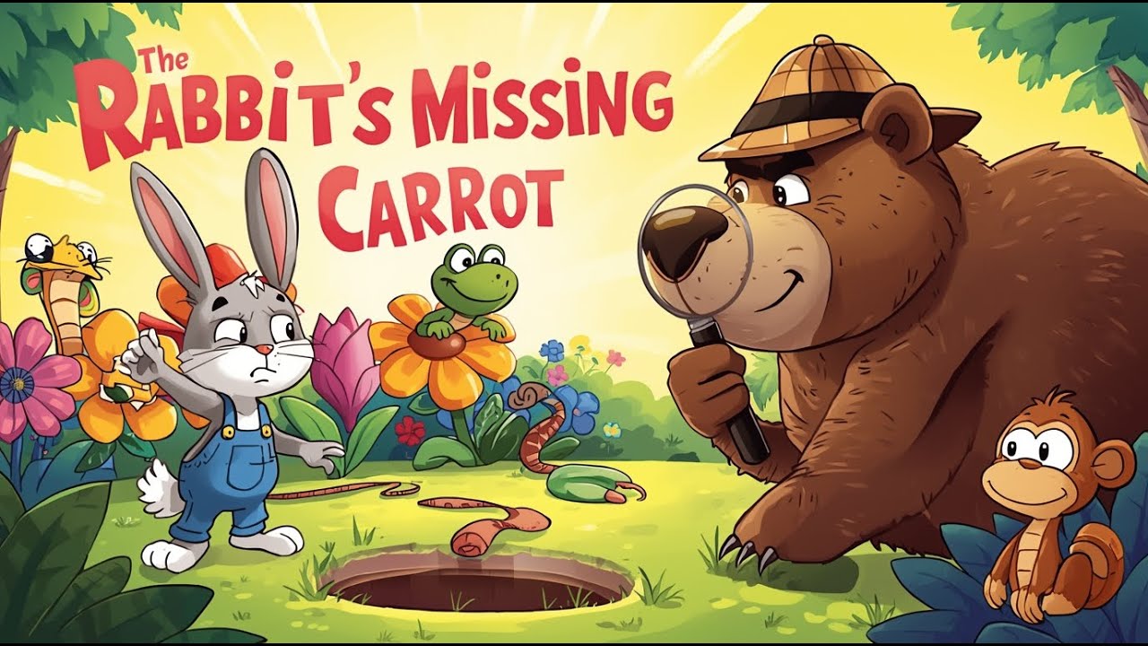 Rabbit's Missing Carrot |Animated Cartoon Story for Children| Read ...