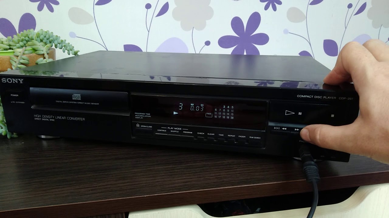 CD player SONY CDP-297 - YouTube