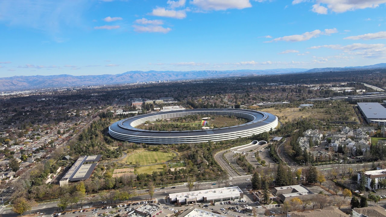 Apple Spaceship from a drone - Dec 2020 - YouTube