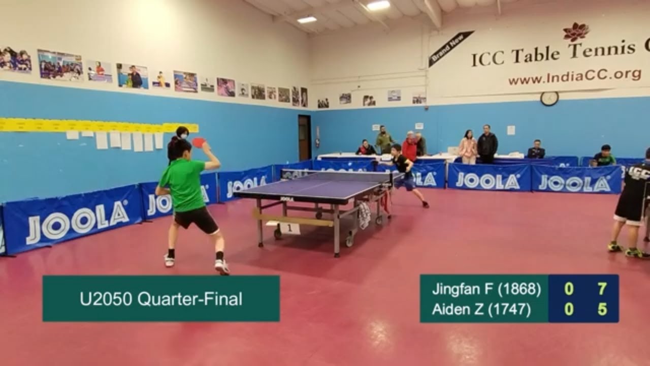 Jingfan Feng (1868) vs Aiden Zhang (1747) at ICC Joola Spring Open on 3 ...