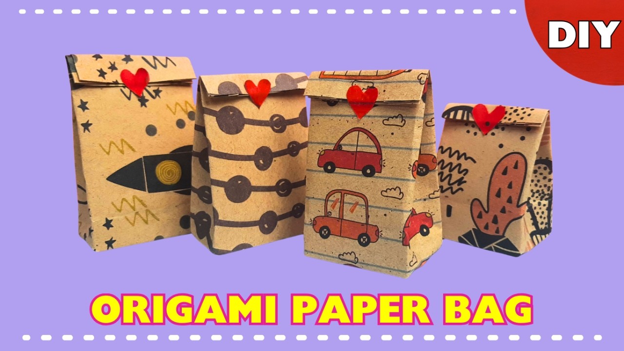 DIY ORIGAMI PAPER BAG｜Easy Origami Bag｜How To Make Paper Bag｜DIY Gift ...