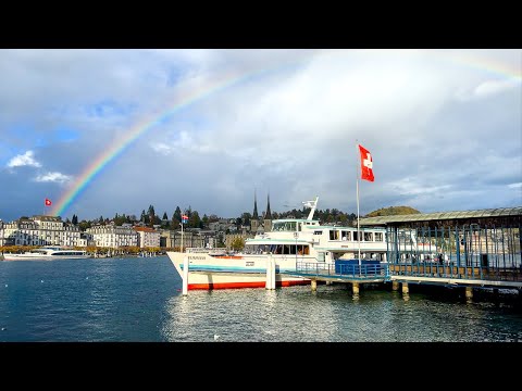 Lucerne Kasım ayında böyle görünüyor 🇨🇭 İsviçre 4K
