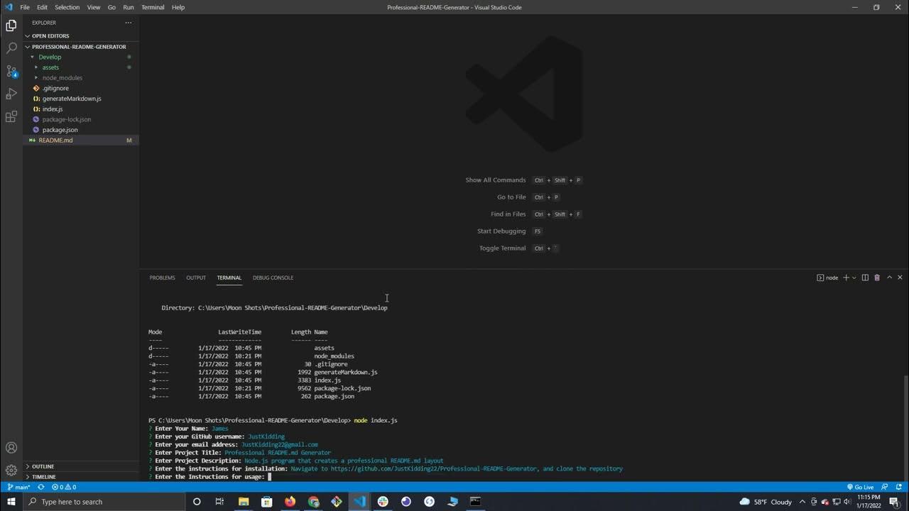 Challenge #9 Node.js Challenge: Professional README Generator - YouTube