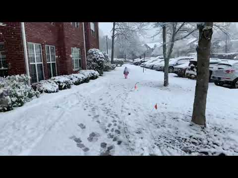Snow in Gainesville GA - YouTube