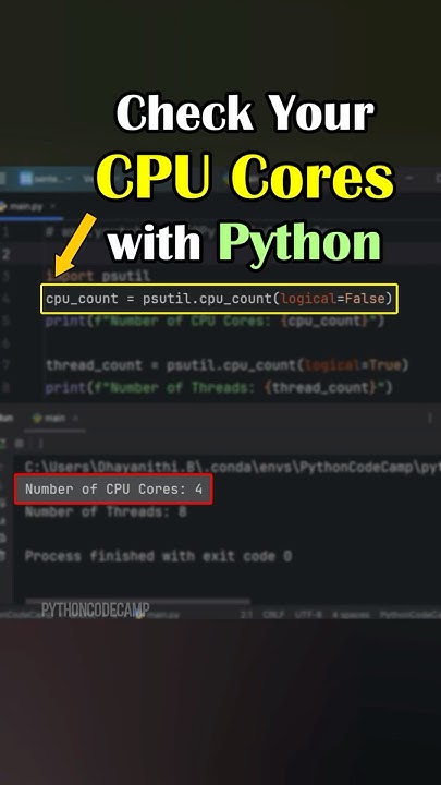 Python Code to Get Your CPU COUNT 🐍 - YouTube