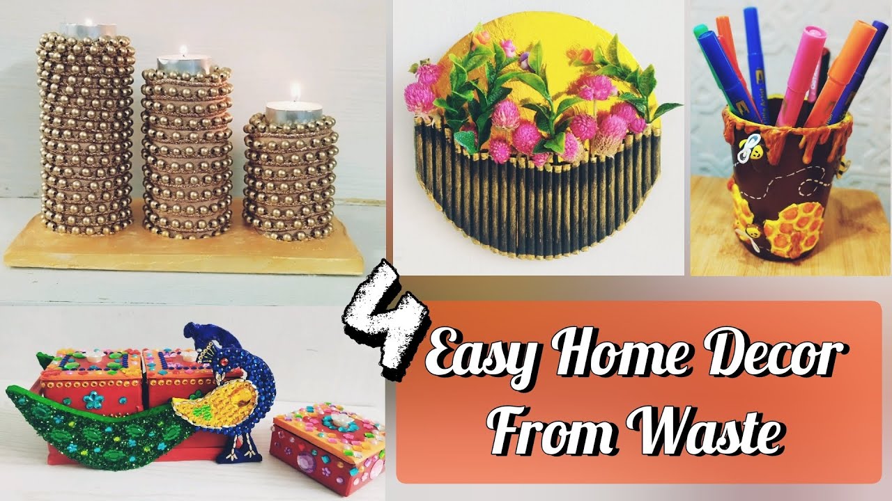 Reuse Of Cardboard With Easy Diys For Home Decor Items | Waste to ...