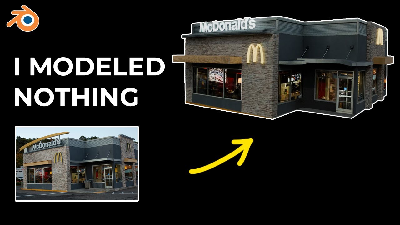 I built realistic McDonald's in blender - YouTube
