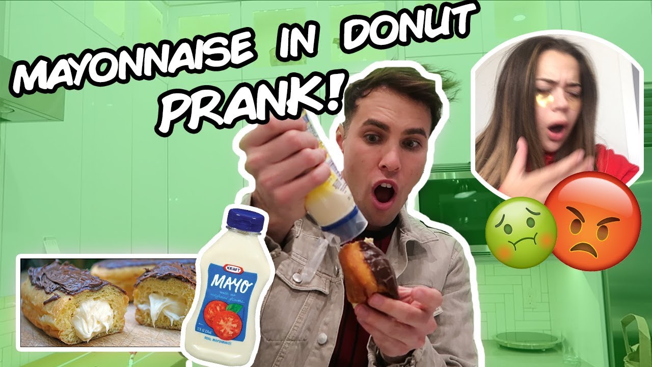 MAYONNAISE FILLED DONUT PRANK! (PRANK WARS!) - YouTube