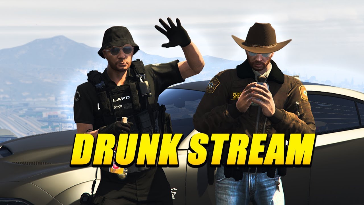 Drunk Cops Try Catch Criminals - GtaV RP - YouTube