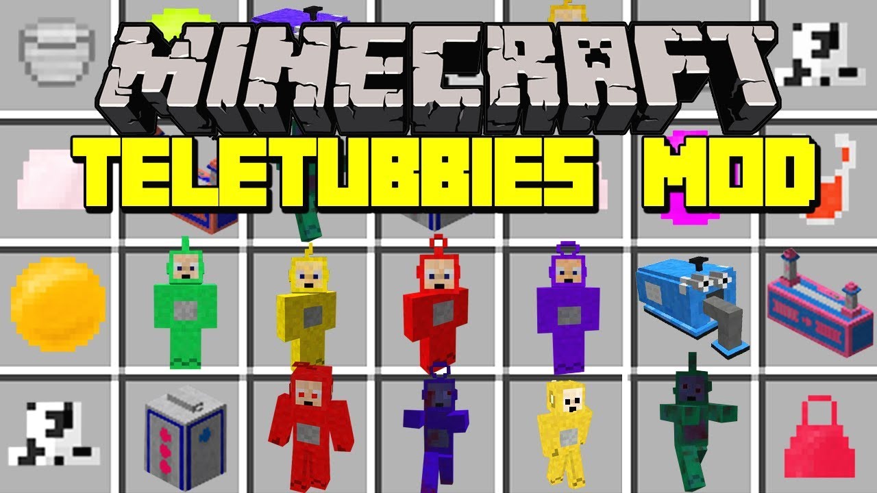 Minecraft TELETUBBIES MOD! | TINKY WINKY, DIPSY, LAA-LAA, PO & MORE! | Modded Mini-Game - YouTube