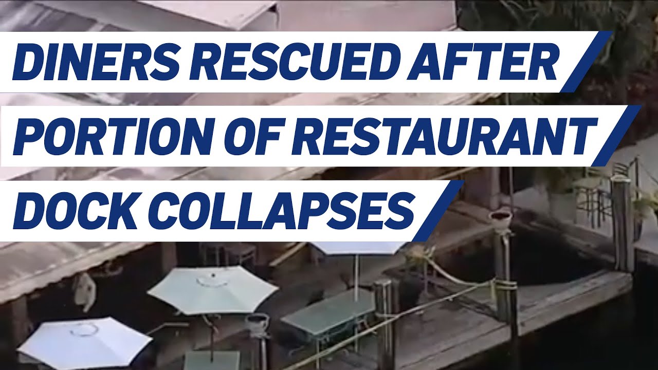Diners Rescued After Portion of Restaurant Dock Collapses - YouTube