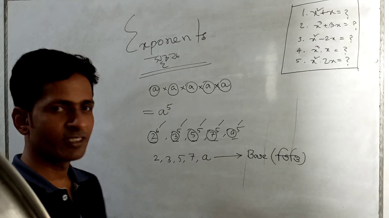 Basic Math (Exponents) For Class 9 to 10 ( Class-01)-Akash - YouTube